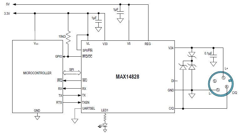 MAX14828 IO-Link Device Transceiver - Analog Devices / Maxim Integrated | Mouser