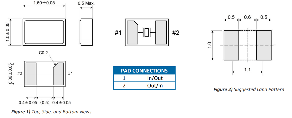 ECX-16 SMD Tuning Fork Crystals - ECS | Mouser