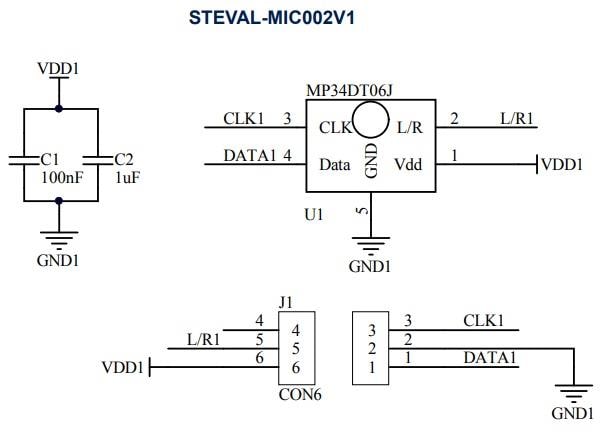 STEVAL-MIC002V1 Microphone Coupon Board - STMicro | Mouser