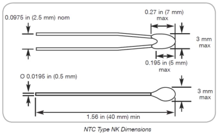 NK Series NTC Thermistors - Amphenol Advanced Sensors | Mouser