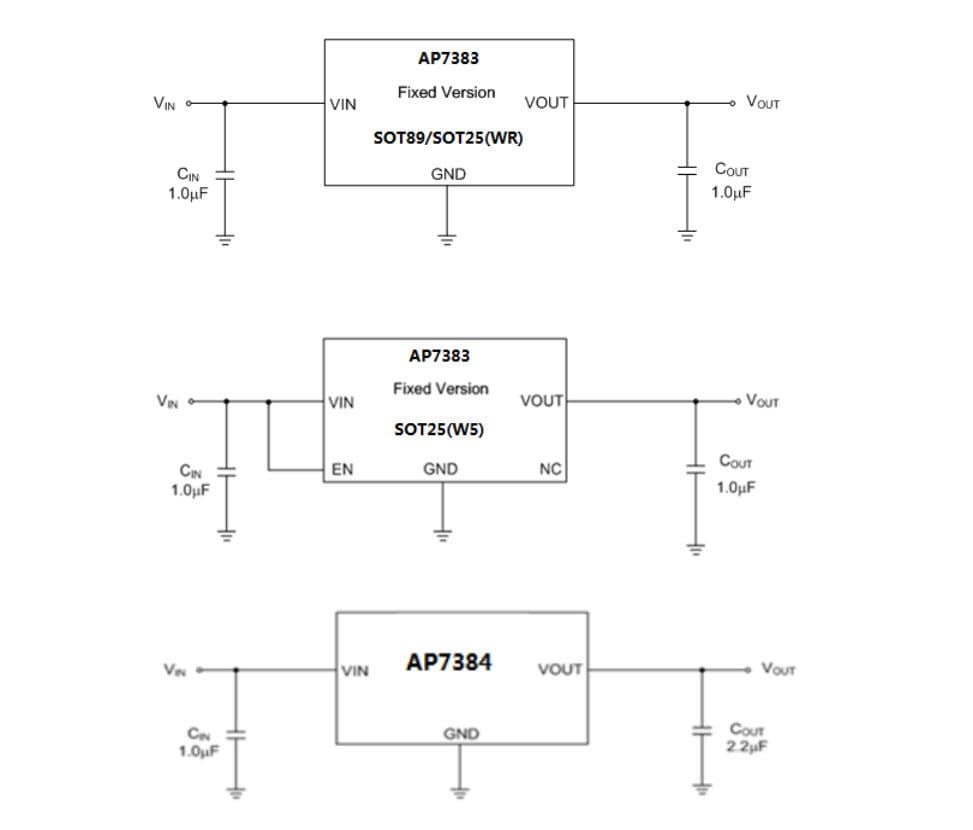 AP7383/AP7384 Micro-Power Low Dropout Regulators - Diodes Inc | Mouser
