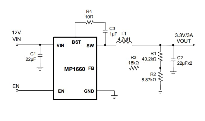MP1660 Step-Down Converters - MPS | Mouser