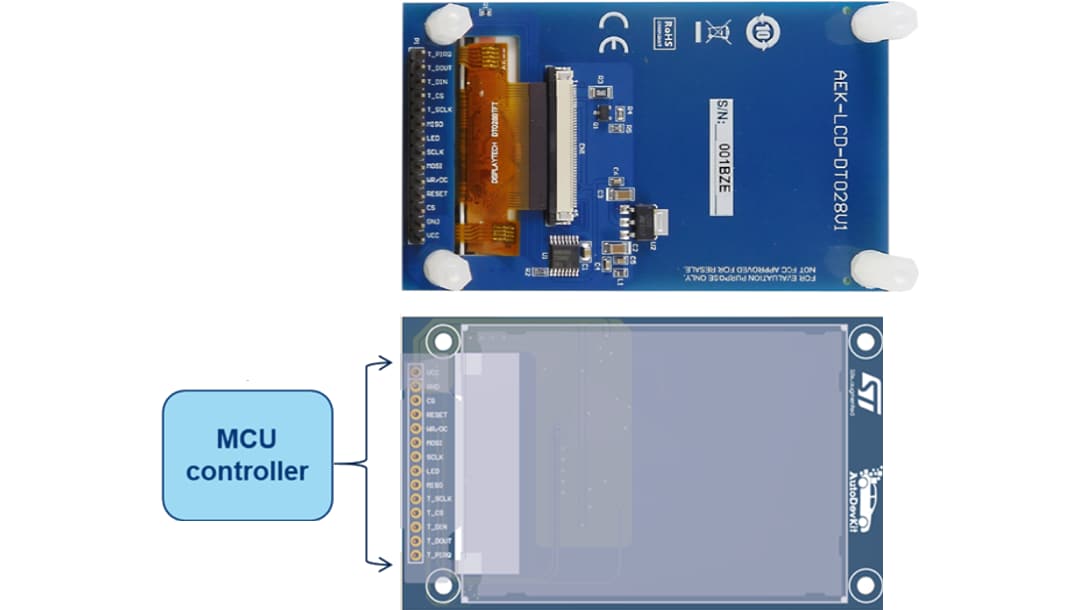 AEK-LCD-DT028V1 Display Expansion Board - STMicro | Mouser