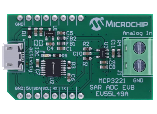 EV55L49A MCP3221 Evaluation Board - Microchip Technology | Mouser