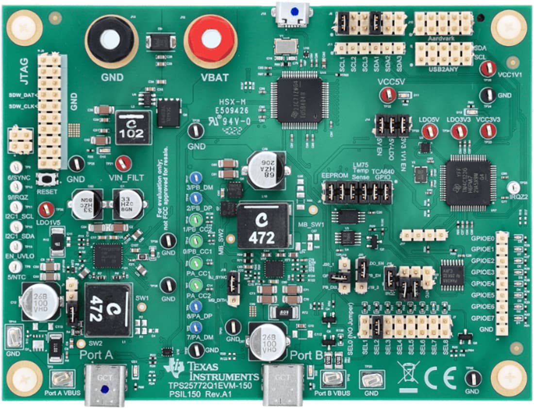 TPS25772Q1EVM-150 Power Delivery Evaluation Module - TI | Mouser