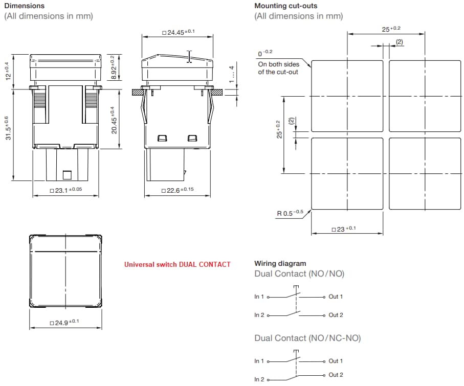 Series 09 Universal Switches - EAO | Mouser