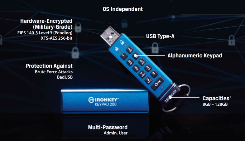 IronKey External SSDs, Premium Drives, & Keypads - Kingston | Mouser