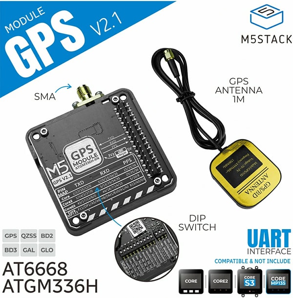GPS Module v2.1 with Antenna - M5Stack | Mouser